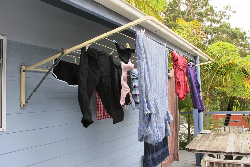 The utilitarian washing line in the garden | Tikorangi The Jury Garden